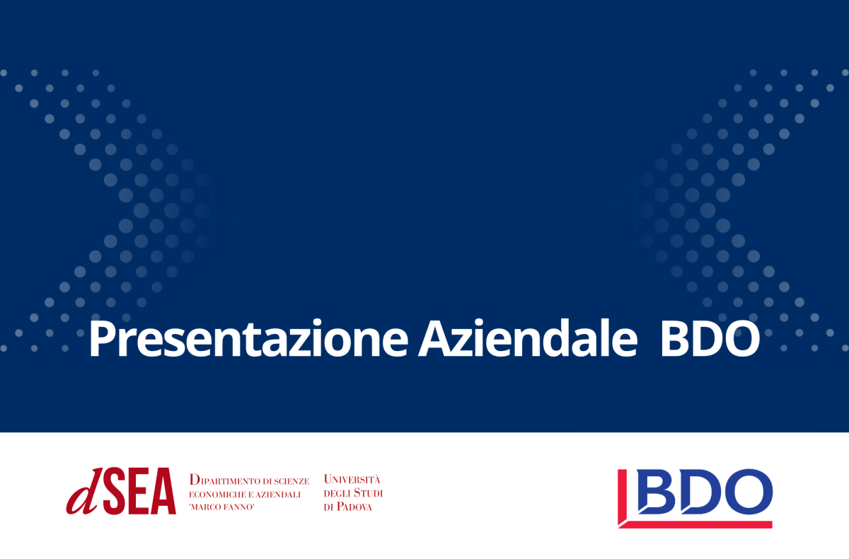 Presentazione Aziendale BDO | Dipartimento di Scienze Economiche e ...
